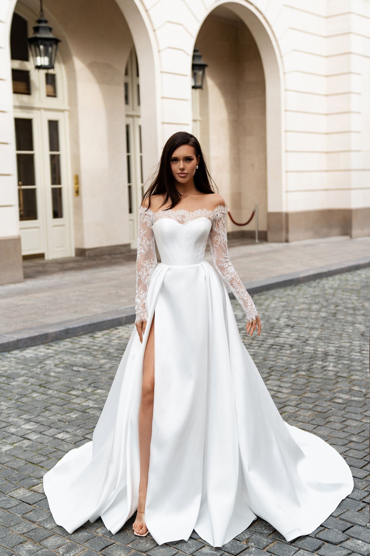 Satin Wedding Dress Wave at Dell'Amore Bridal
